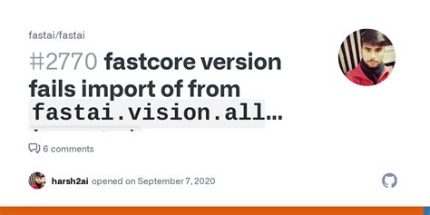 Fastcore Version Fails Import Of From ```fastaivisionall Import ``` · Issue 2770 · Fastai