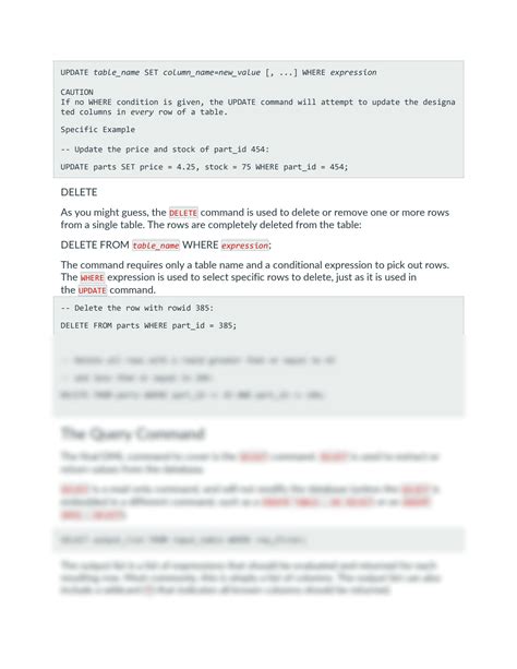 Solution Database Management System Data Manipulation Language Notes