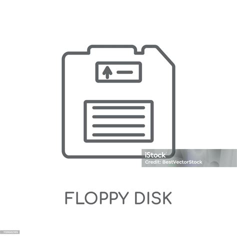플로피 디스크 선형 아이콘입니다 프로그래밍 컬렉션에서 흰색 배경에 현대 개요 플로피 디스크 로고 개념 0명에 대한 스톡 벡터 아트 및 기타 이미지 Istock
