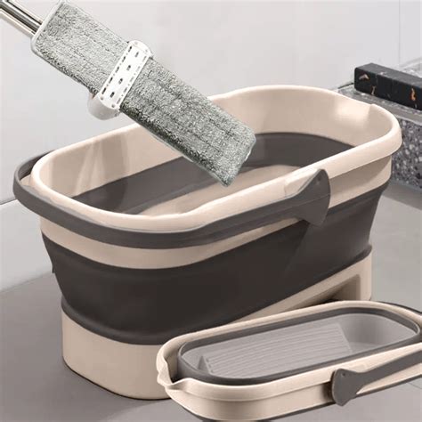 Large Collapsible Mop Bucket Collapsible Bucket 4 2gallon17l With Handle For House Cleaning