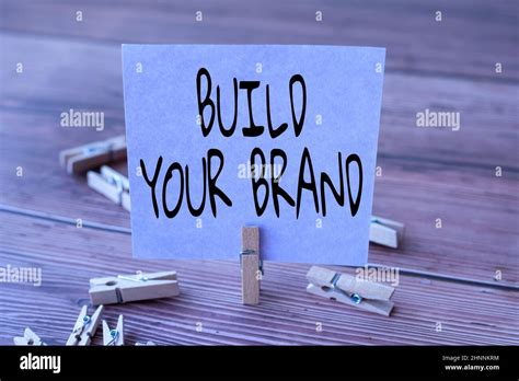 Writing Displaying Text Build Your Brand Conceptual Photo Creates Or