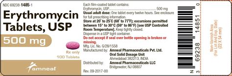 ERYTHROMYCIN MG RX Products