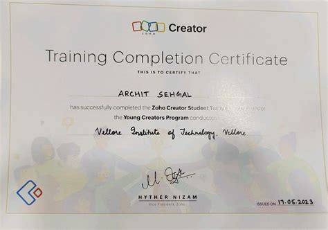 Archit Sehgal On Linkedin Zohocertification Lowcodedevelopment