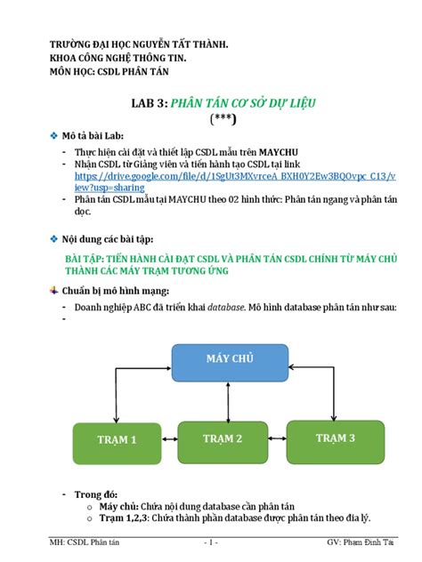 Lab 3 Phân Tán Csdl Pdf