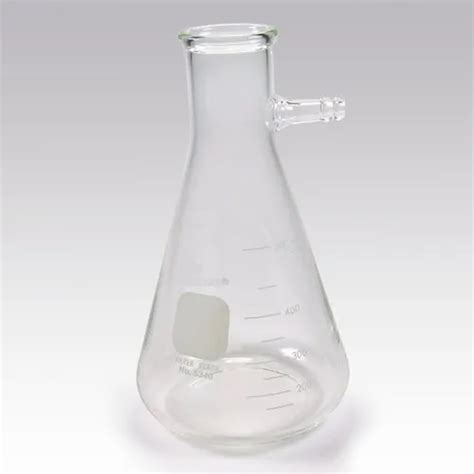 Borosilicate Glass Filtering Flask For Chemical Laboratory Capacity