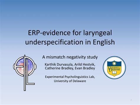 Pdf Erp Evidence For Laryngeal Underspecification In English