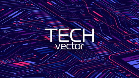 추상 기술 벡터 배경 컴퓨터 네트워크 및 칩 인터넷과 기술 전자 회로 이진 코드가 있는 칩 소셜 네트워크 글로벌 통신 시스템 미래 Cpu에 대한 스톡 벡터 아트 및 기타