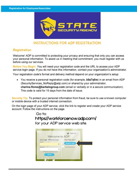 Fillable Online Instructions For Adp Registration Fax Email Print