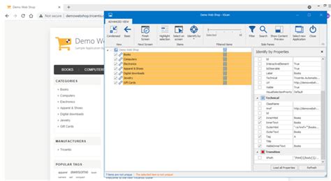 tricentis tosca create modules by using tosca scan