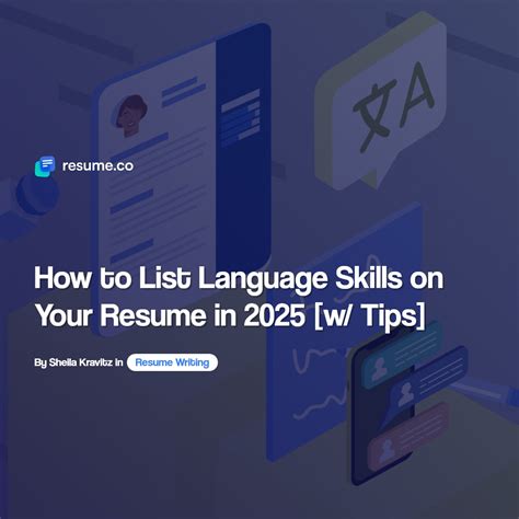 How To List Language Skills On Your Resume In W Tips