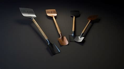 Shovel Icon 3d Rendered Shovels With Realistic Detailing Iconic Tools Backgrounds  Free