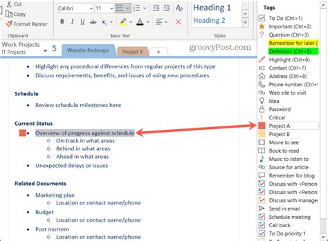 How To Add Create And Find Tags In Microsoft OneNote