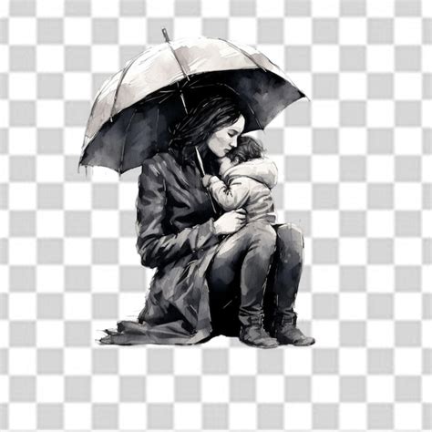 Premium Psd A Mother Holding A Baby Png