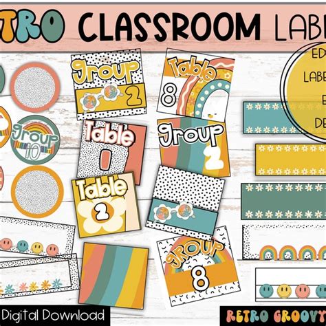 Classroom Table Labels Etsy