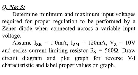 Solved Q No 5 Determine Minimum And Maximum Input