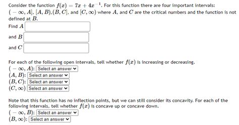 solved consider the function f x 7x 4x−1 for this function