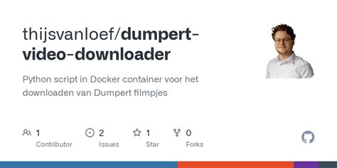 Github Thijsvanloefdumpert Video Downloader Python Script In Docker
