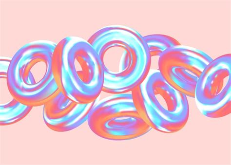 Premium Vector Modern Abstract Minimal Background Torus And Donut