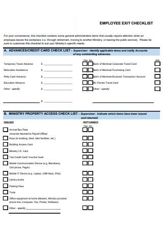 20 FREE Employee Exit Checklist Samples To Download