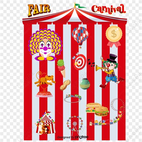 서커스 일러스트 카니발 벡터 소재즐기다어릿광대 Png 일러스트 무료 다운로드 Lovepik