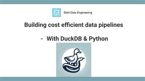 Mar Amat On Linkedin Building Cost Efficient Data Pipelines With Python And Duckdb