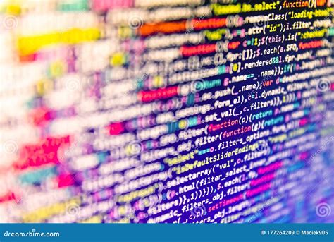 Php Development Software Site Code Close Up Of Random Computer Code Comprised Of Numbers And
