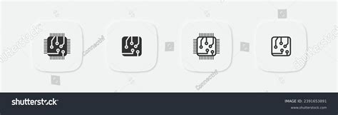 Chip Icon Cpu Sign Processor Symbol Stock Vector Royalty Free 2391653891 Shutterstock