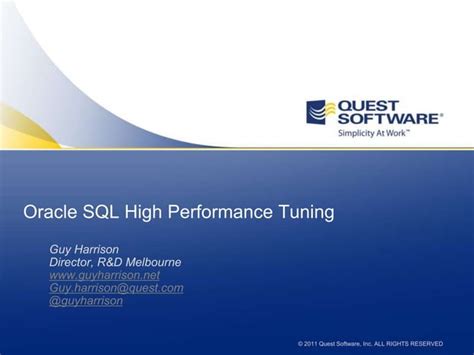 Oracle Sql High Performance Tuning Pptx