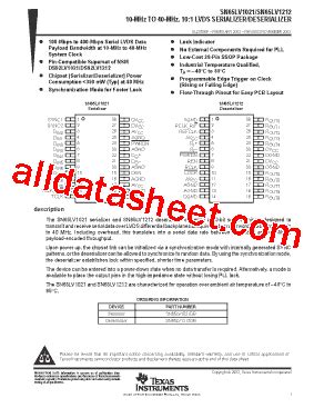 SN65LV1212DB Datasheet PDF Texas Instruments