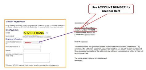 Direct Pay Set Up Arvest Bank Forth