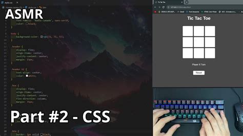 Tic Tac Toe Game Using Html Css And Javascript Part 2 Css Asmr Programming Youtube