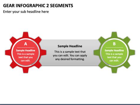 Gear Infographic 2 Segments Powerpoint Template Ppt Slides