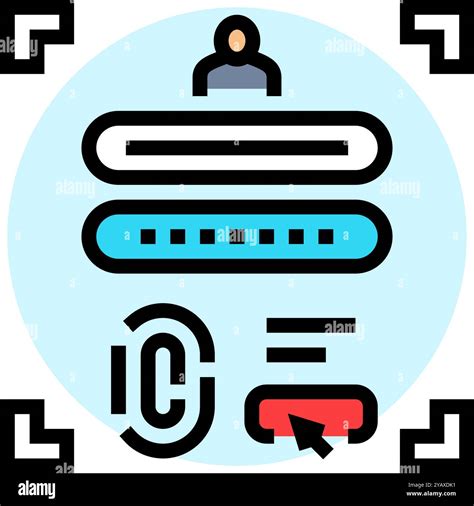 Password Biometrics Integration Color Icon Vector Illustration Stock Vector Image And Art Alamy