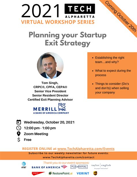 Planning Your Startup Exit Strategy Tech Alpharetta