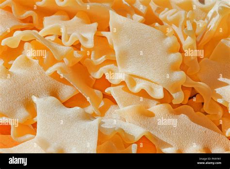 A Heap Of Dry Italian Pasta Called Pantacce Rhombus Shaped Pasta With