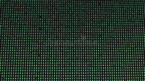 numbers mobile device green cyphers screen black background stock