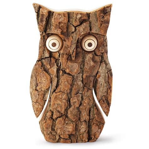 Wooden Owl Figurine For Room Decorations Forest Decor