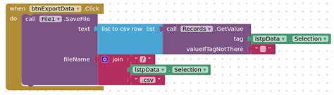 Export List Data Into Csv Form Mit App Inventor Help Mit App Inventor Community