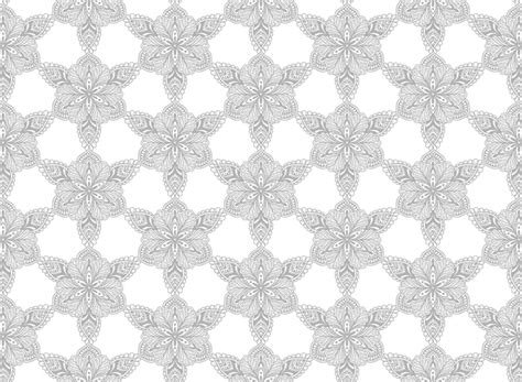 Free Vector Decorative Ethnic Floral Seamless Gray Pattern Background