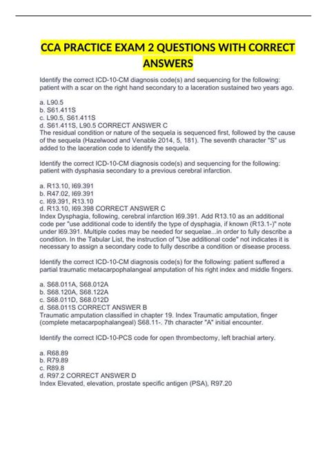 Cca Practice Exam 2 Questions With Correct Answers 100 Verified Cca Stuvia Us