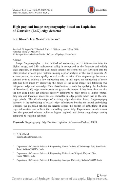 High Payload Image Steganography Based On Laplacian Of Gaussian Log