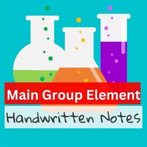 Main Group Element Handwritten Notes Pdf Clearjee Xyz