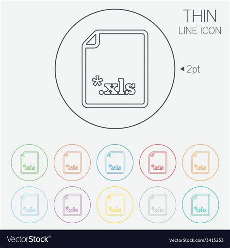 Excel File Document Icon Download Xls Button Vector Image