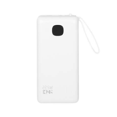 پاوربانک Pd و فست شارژ Kpg 20000mah مدل Kpg 206x 225w سفید Mms