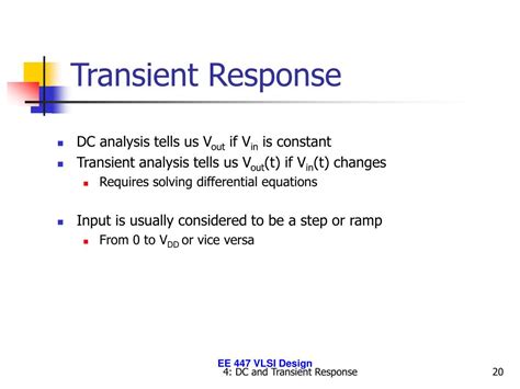 PPT VLSI Design DC Transient Response PowerPoint Presentation ID