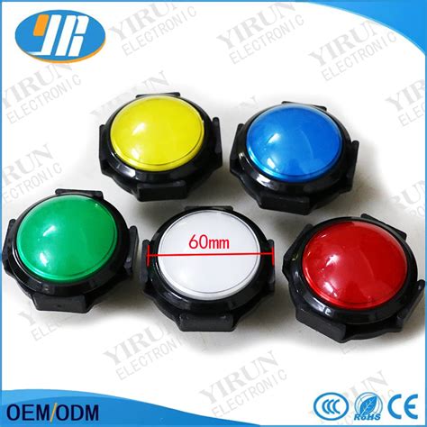 Pcs Lot Mm Convex Round Push Button V Illuminated Push Button