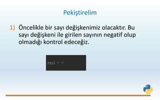 Python While Döngüsü PPT