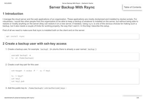pdf server backup with rsync