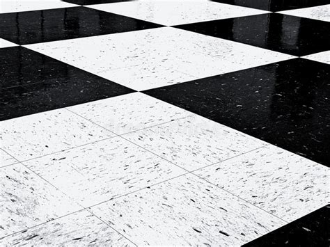 Abstract Vintage Black And White Checkerboard White Tile Floor Background Stock Illustration