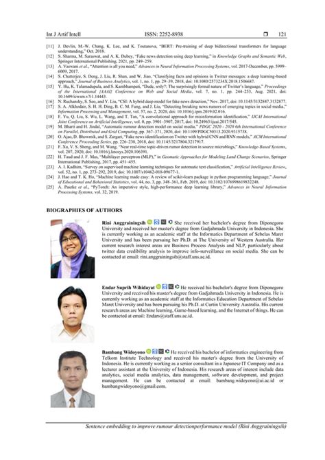 Sentence Embedding To Improve Rumour Detection Performance Model Pdf